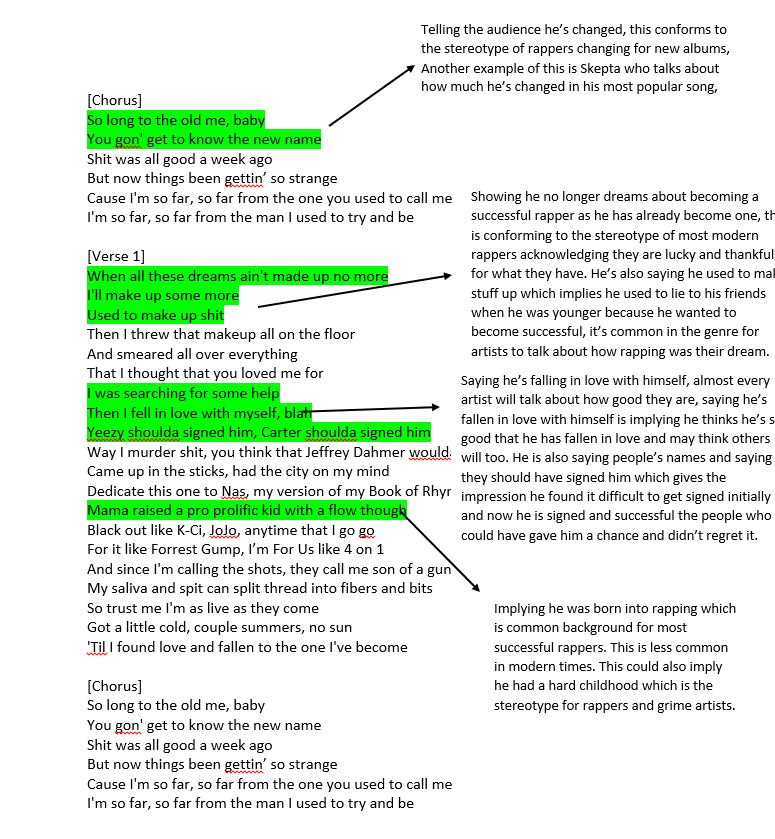 Media Studies A level: Lyric analysis part 1
