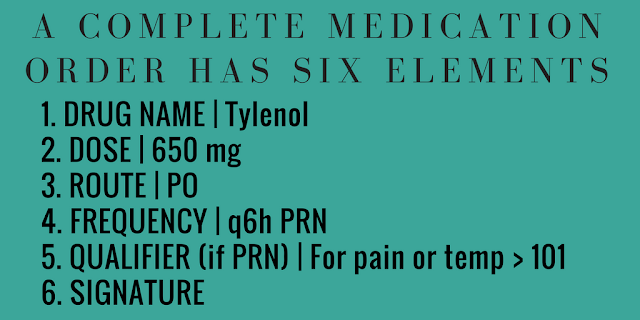 Nurse Nacole Nursing Resources: Complete Medication Order