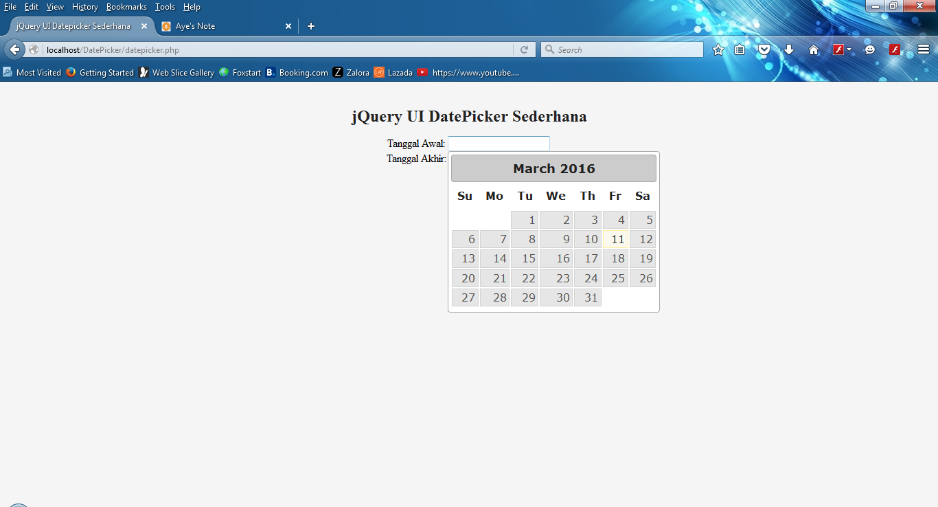 Cara Menampilakan Multiple Datepicker, Input Tanggal Otomatis Pada ...