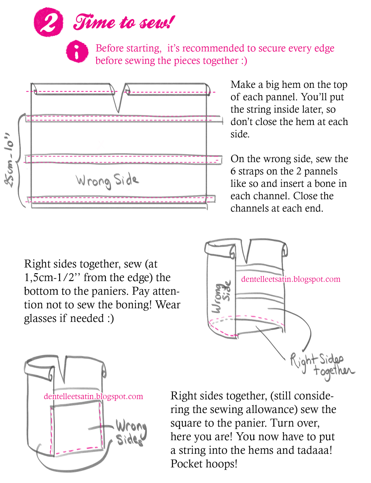Dentelle et Satin: Pocket hoops tutorial