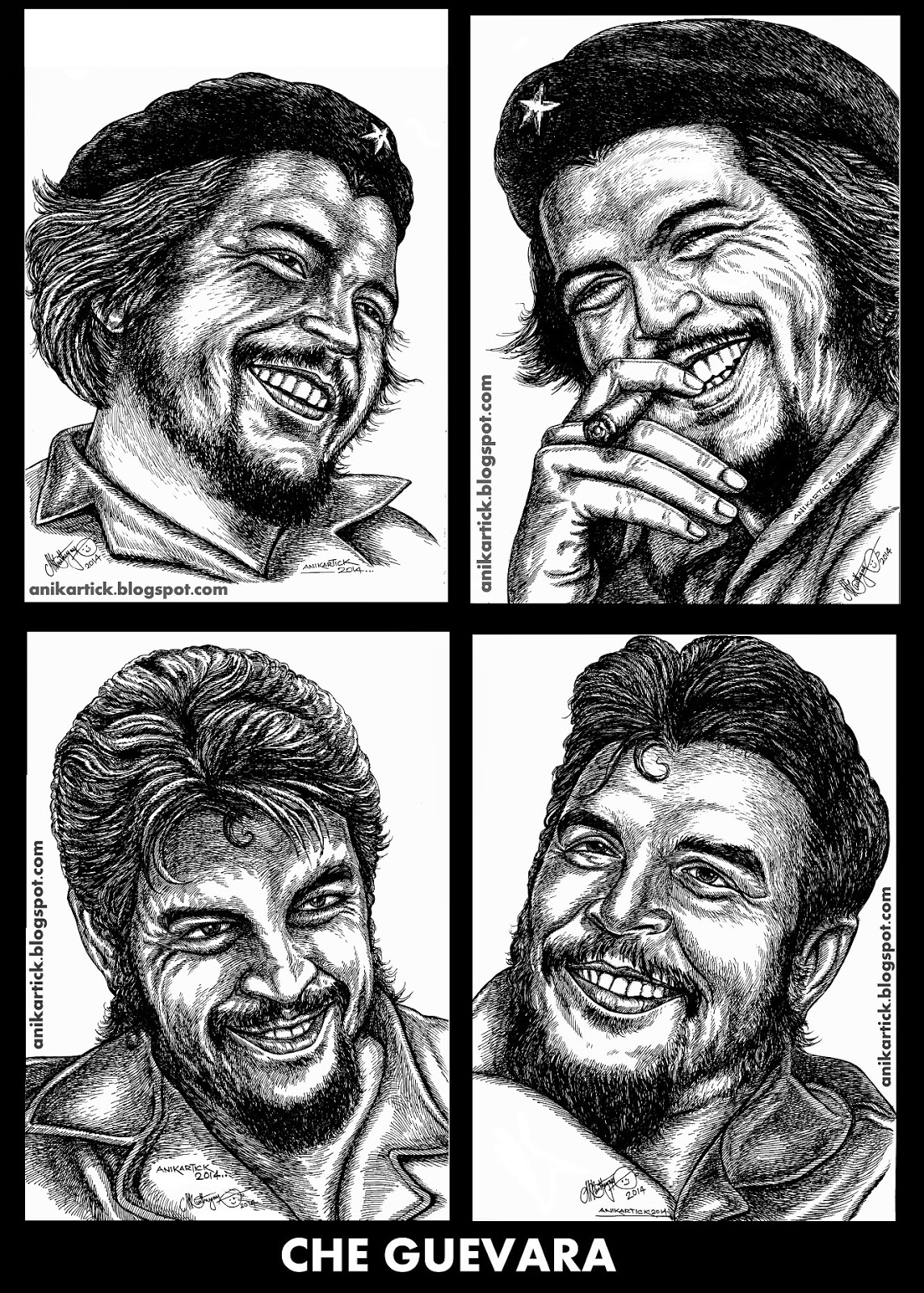 CHENNAI Animation Artist ANIKARTICK SKETCHES: CHE GUEVARA - Ernesto CHE ...