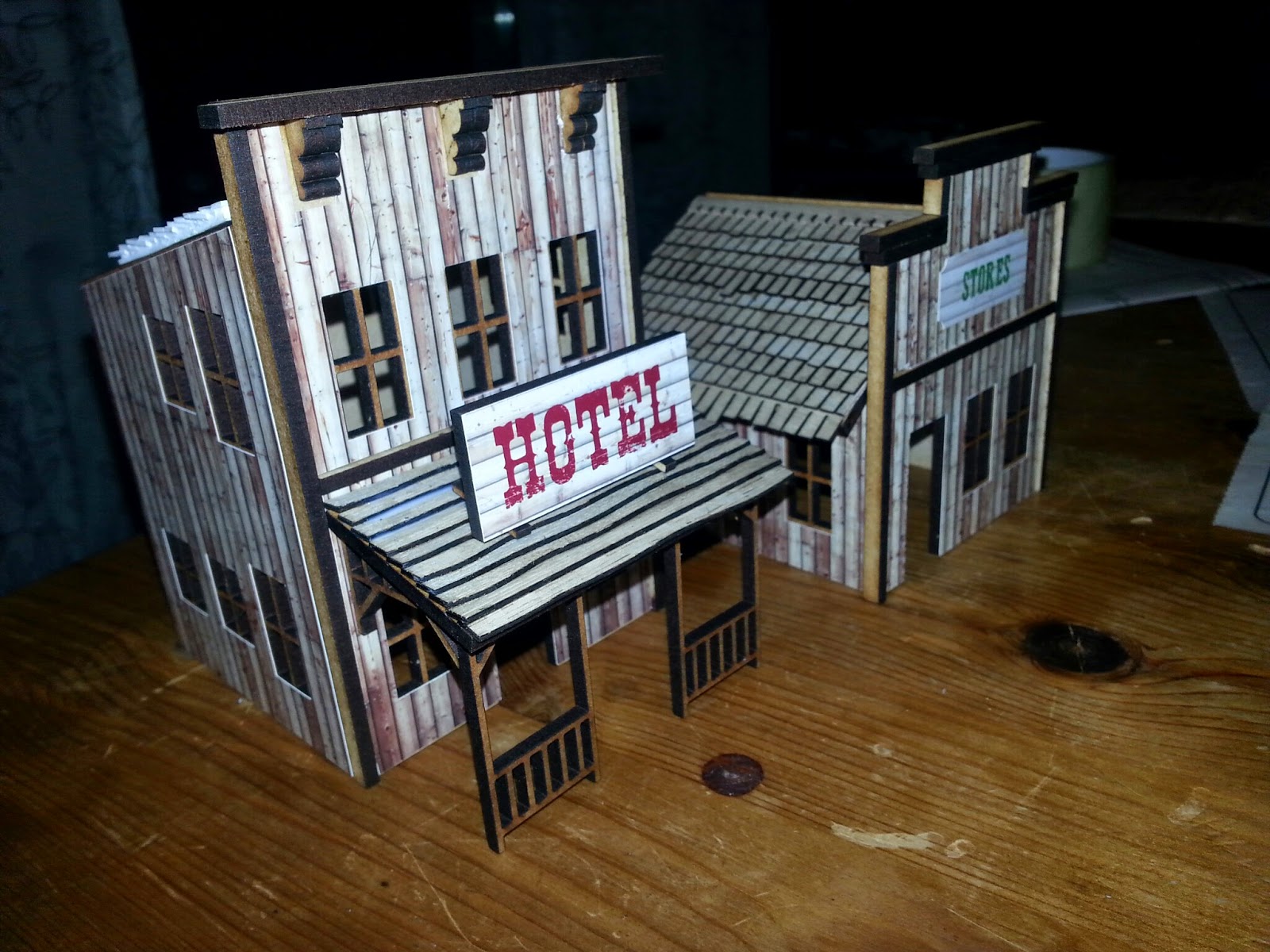 Nerd Club: Laser cut terrain buildings - 28mm wild west contd