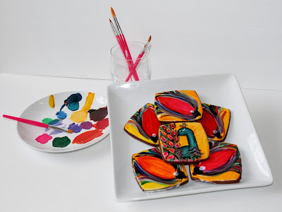 Sweet Melissa's Cookies: Painted Cookies: Fanciful Peacock