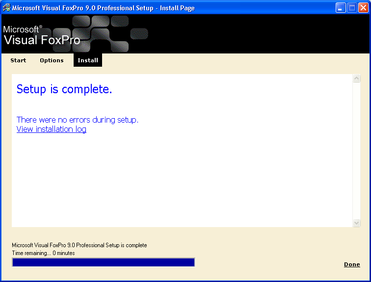 Tips de Programación: Visual FoxPro 9.0 - Instalación Visual FoxPro 9.0
