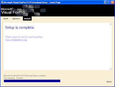 Tips de Programación: Visual FoxPro 9.0 - Instalación Visual FoxPro 9.0