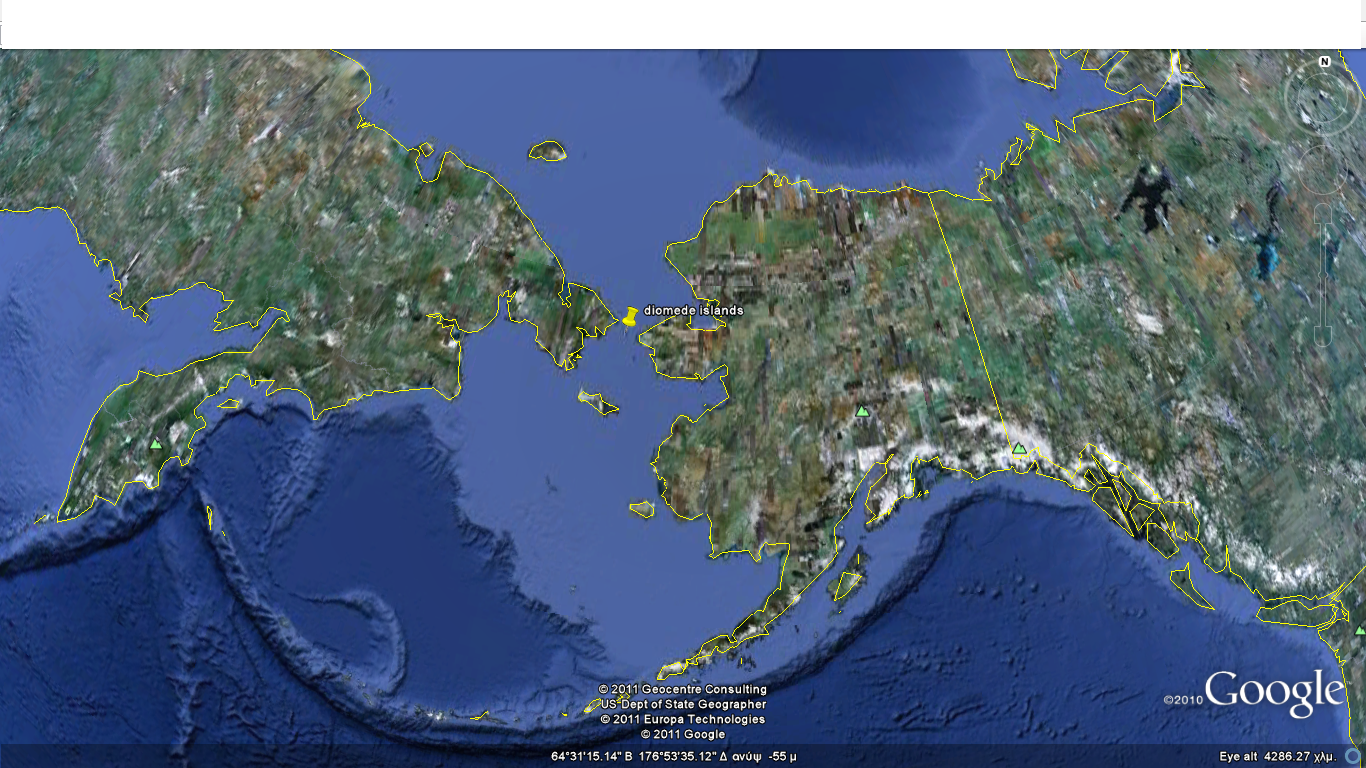 earth's geography: Diomede Islands : Tomorrow and Yestarday