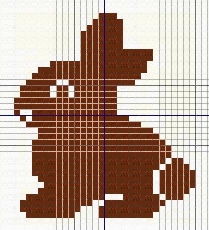 Buzy Bobbins: Simple Easter bunny cross stitch design - large and small ...