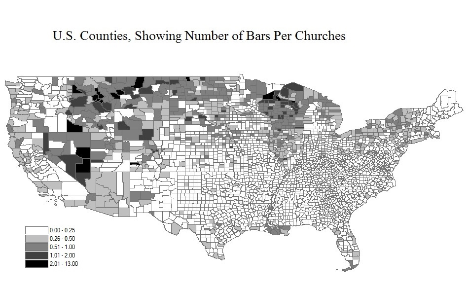 Matt Holian, Economist: Where are there more bars than churches?