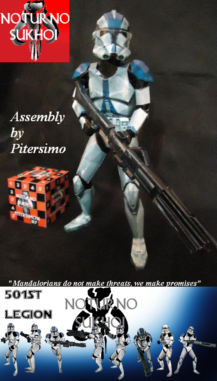 Noturno Sukhoi: Star Wars_Commander Appo 501st Legion Papercraft