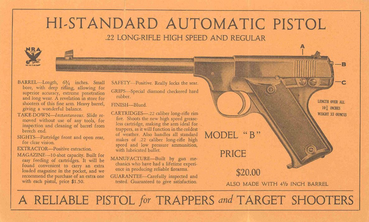 Help to ID a Hi Standard Model B Type 1-B and Date of Mfg. | Gunboards ...