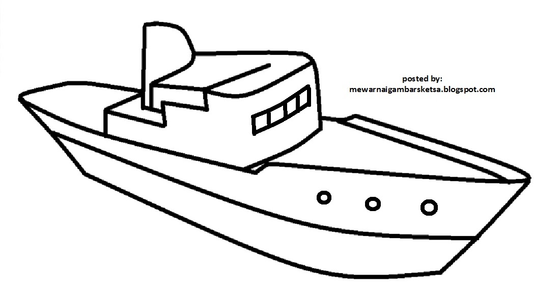 Mewarnai Gambar: Mewarnai Gambar Kapal 9