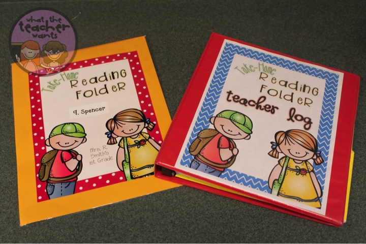 What the Teacher Wants!: Management Monday: Take-Home Reading Folders