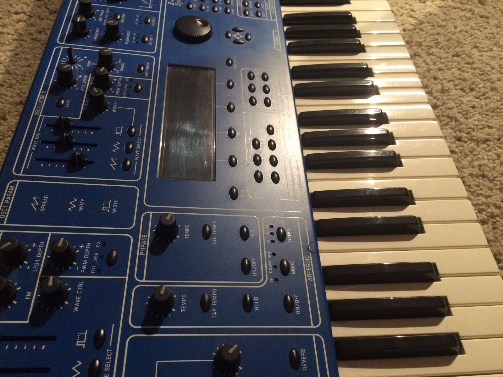 MATRIXSYNTH: Derek Sherinian's Oberheim OB-12 Synthesizer For Sale