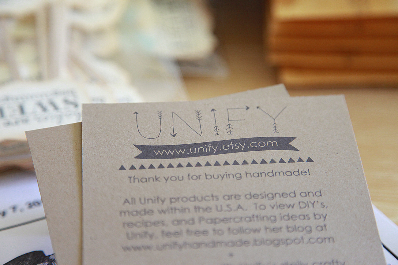 Unify Handmade: Handmade Flyers for My Shop