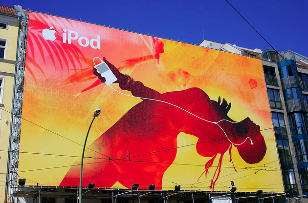 Design context.: Good is... Existing Apple ipod advertisements.