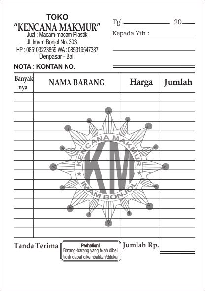 Best Tutorial Cara membuat nota penjualan barang yang keren dengan ...