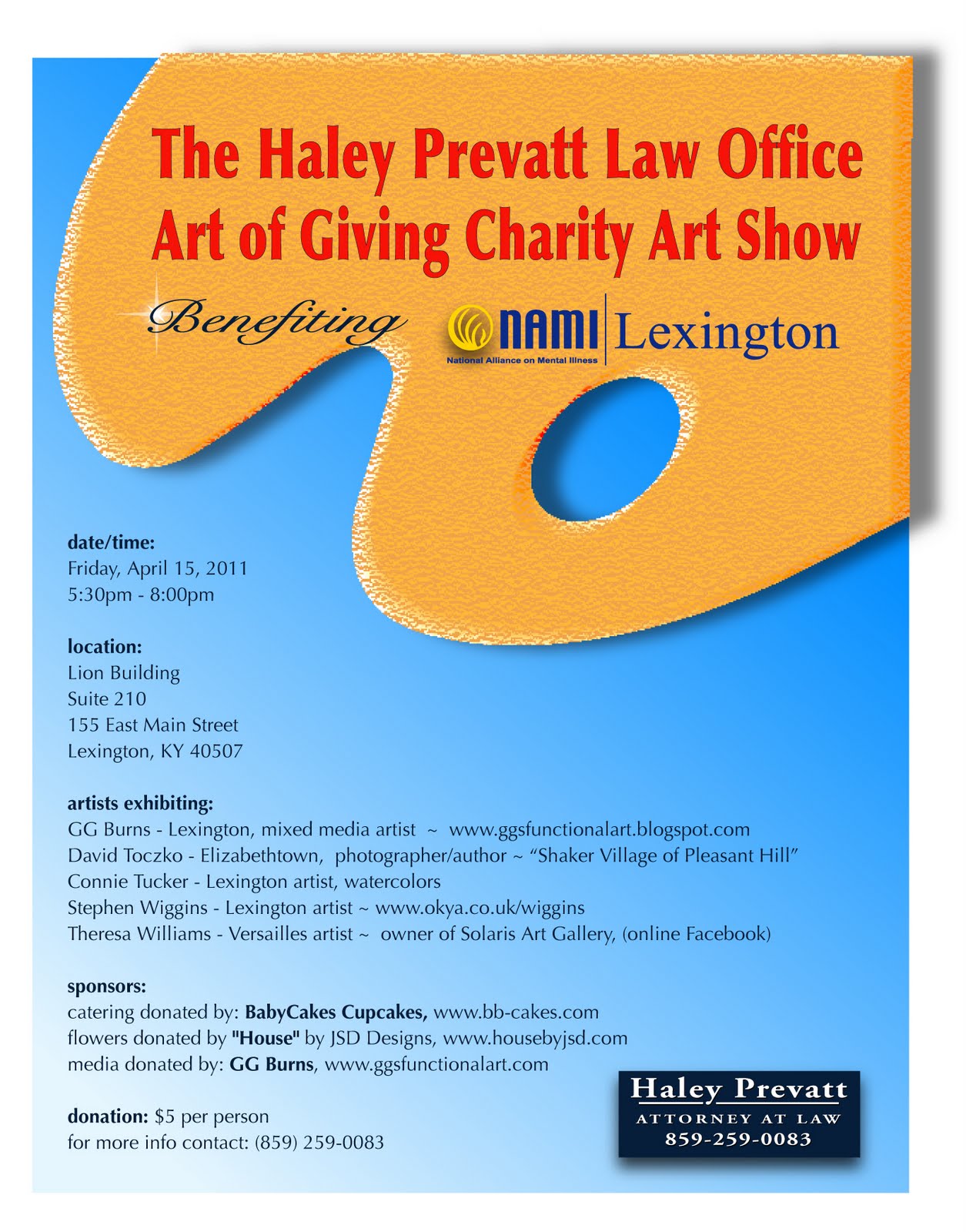 gg's functional art: The Haley Prevatt Law Office Art of Giving Charity ...