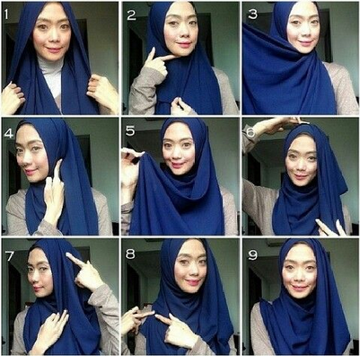 Tutorial Hijab Modern Praktis Tanpa Jarum Pentul