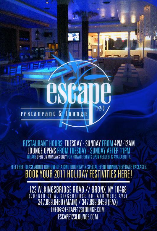 Rashinal Designs: ESCAPE - RESTAURANT & LOUNGE