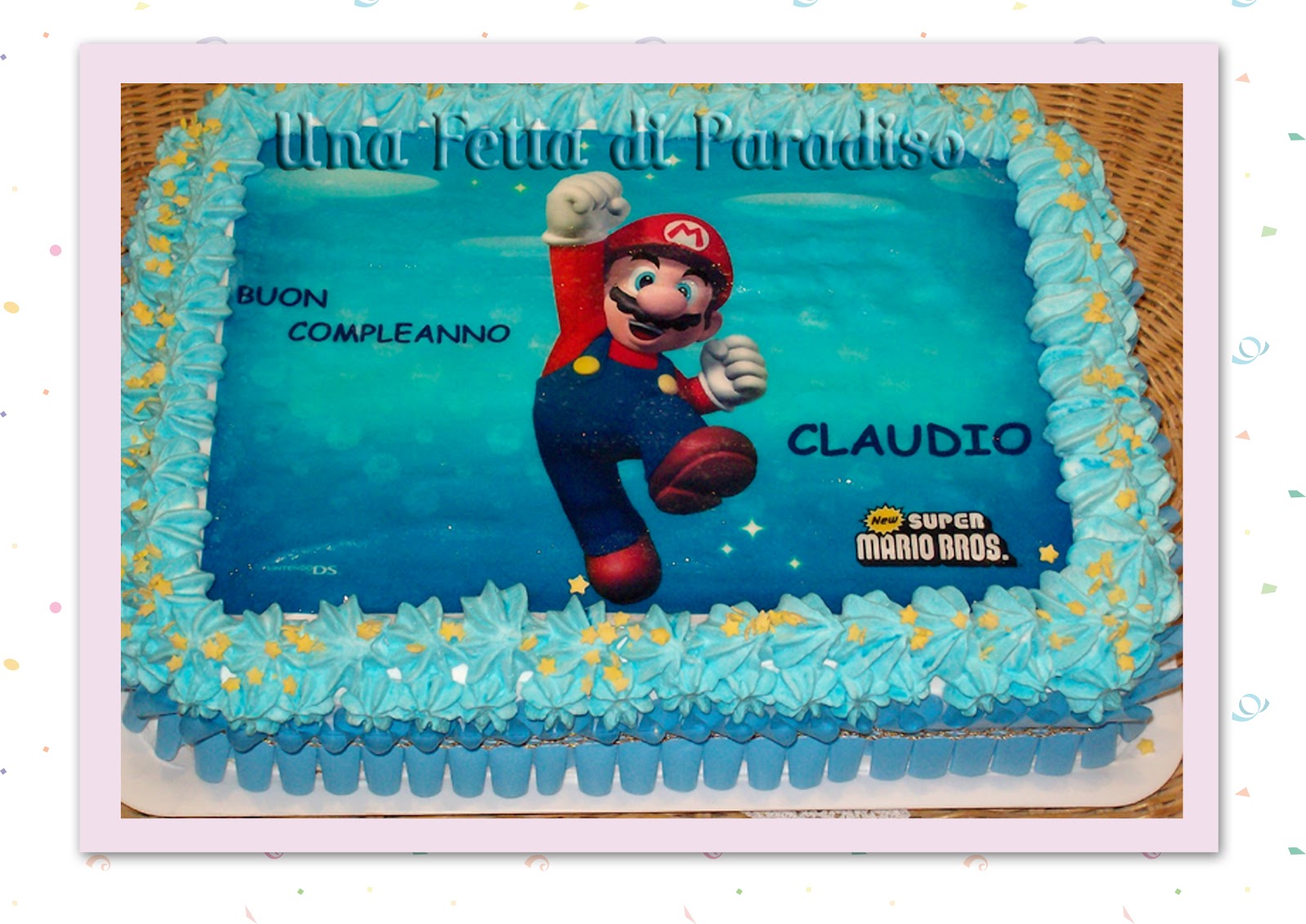 2. Torta Super Mario. Base pan di Spagna, crema pasticceraclassica ...