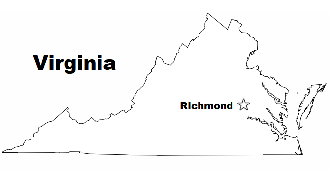 Blog de Biologia: Virginia State Map coloring page
