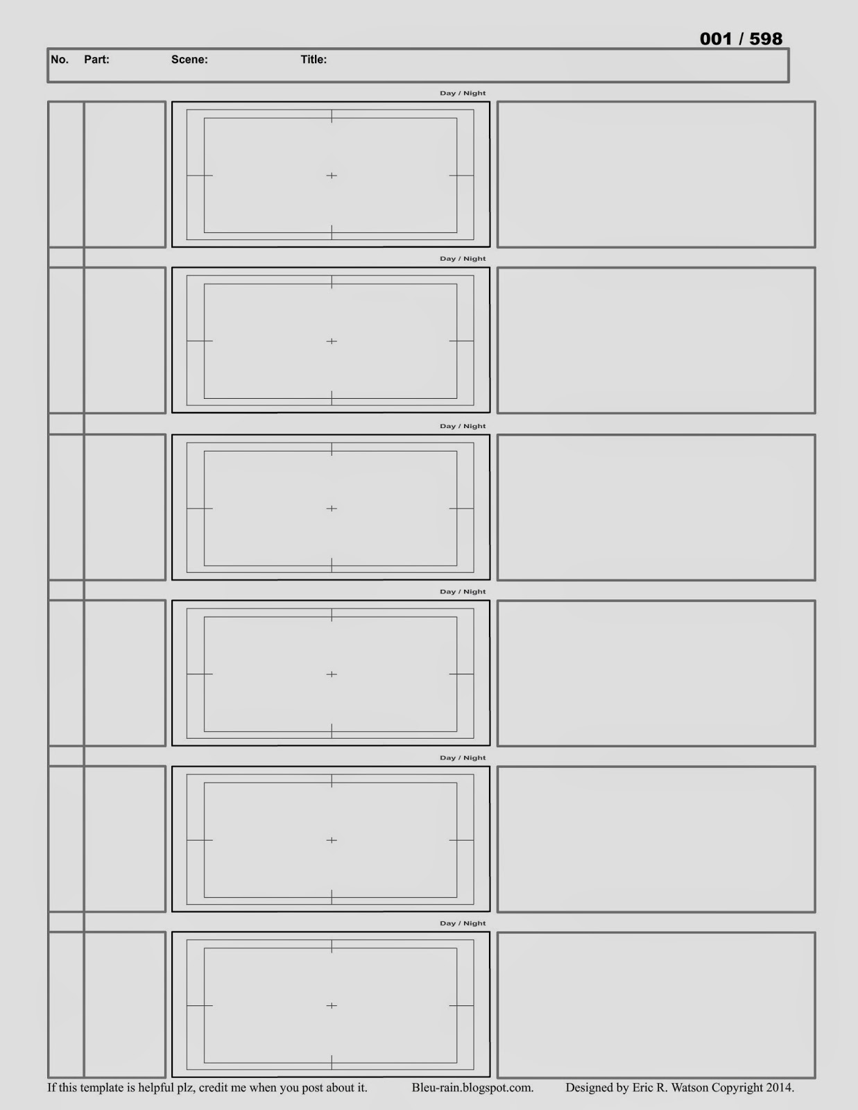 Adobe Illustrator Storyboard Template