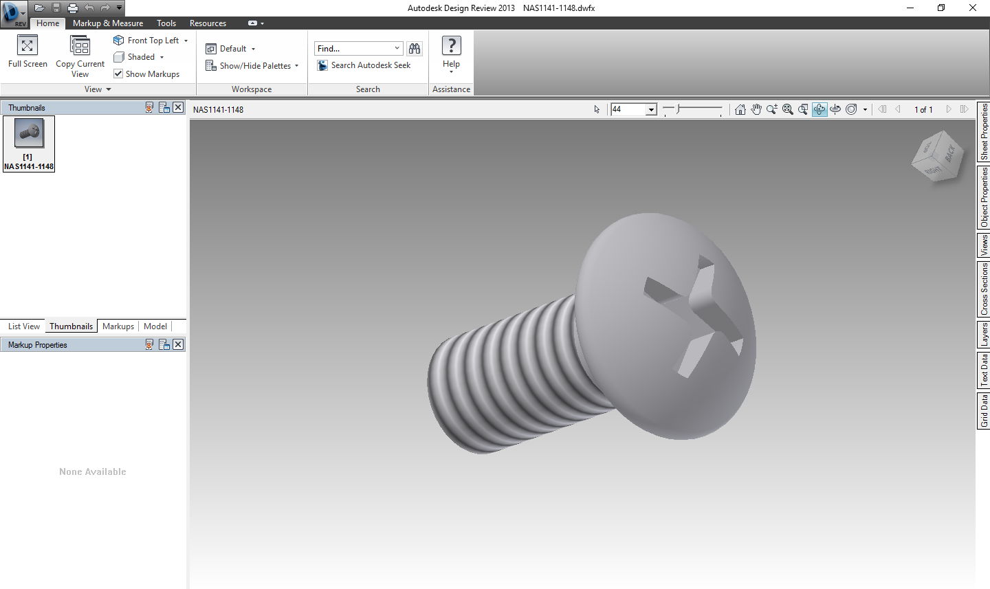 A DWF of an offset cruciform screw.