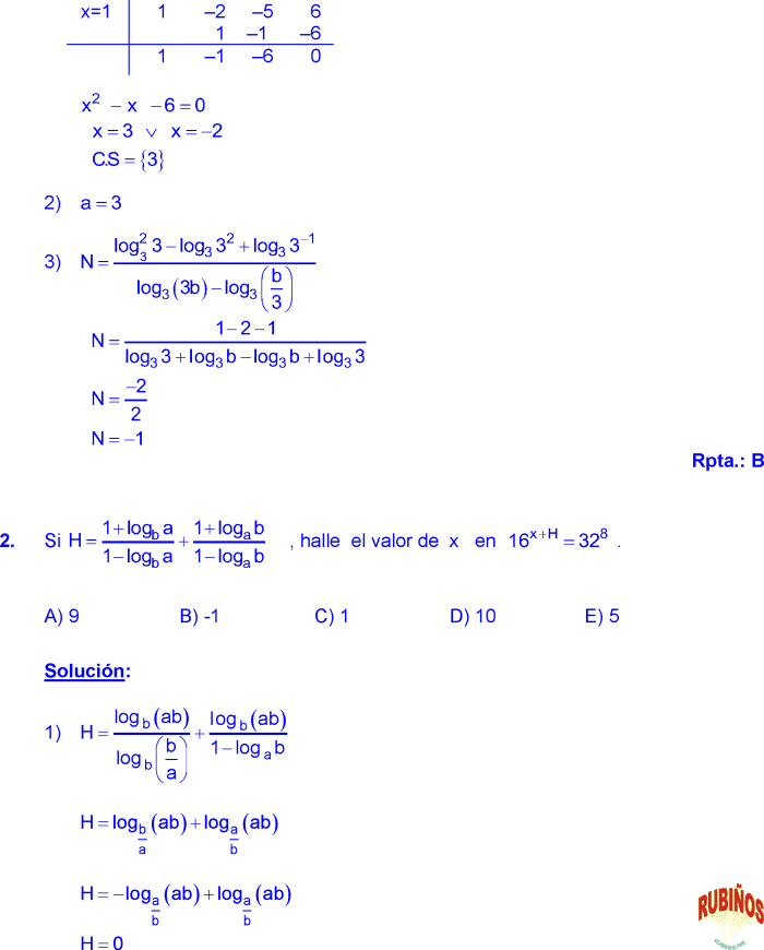 Logaritmos problemas reueltos pdf