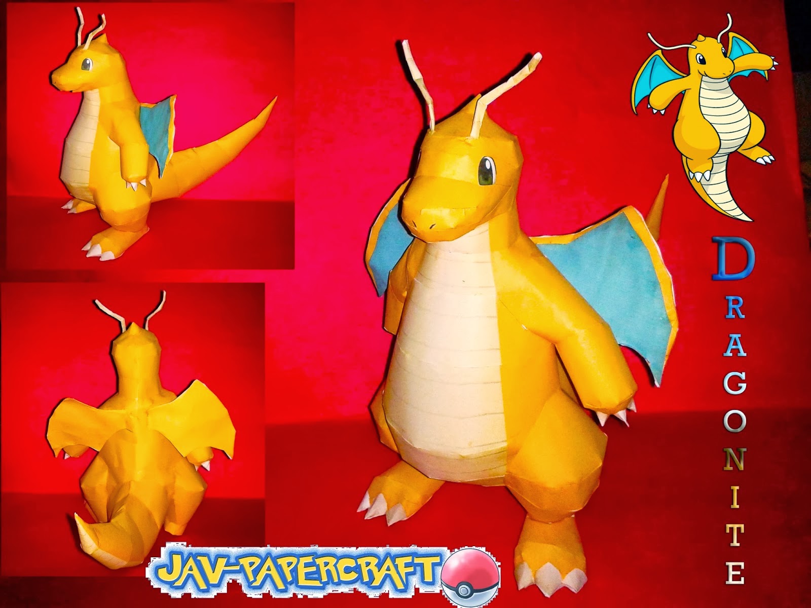 Papercraft Pokemon Dragonite ~ Papercraftsparati | Todos los ...
