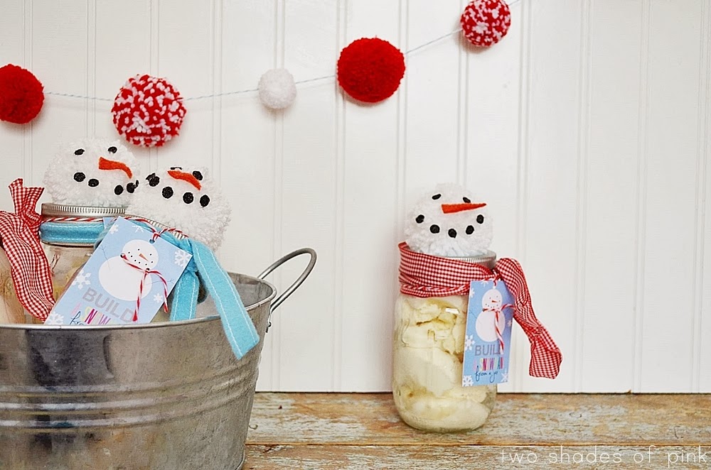 Two Shades of Pink: Build an Ice Cream Snowman From A Jar