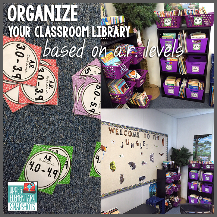 Organizing your classroom library | Upper Elementary Snapshots