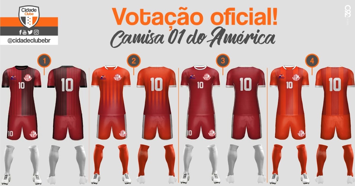 América de Rio Preto abre votação para escolha de novas camisas - Show ...
