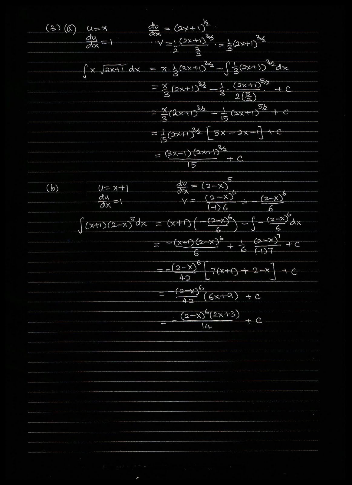 Stpm Mathematics T: INTEGRATION