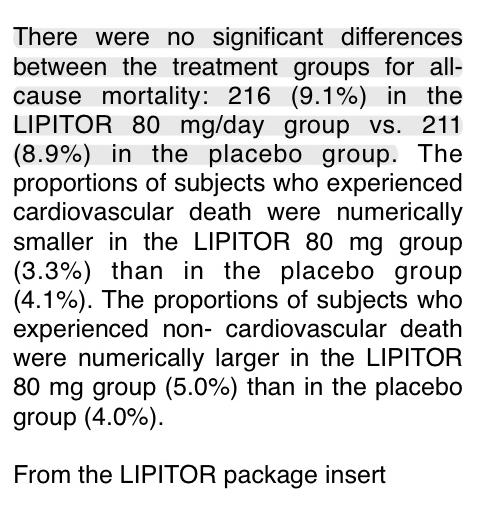 The Low Carb Diabetic: Pfizer the maker of the statin Lipitor say ...