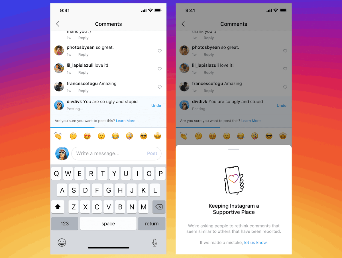 Instagram challenges ‘bullying’ on social media with new features