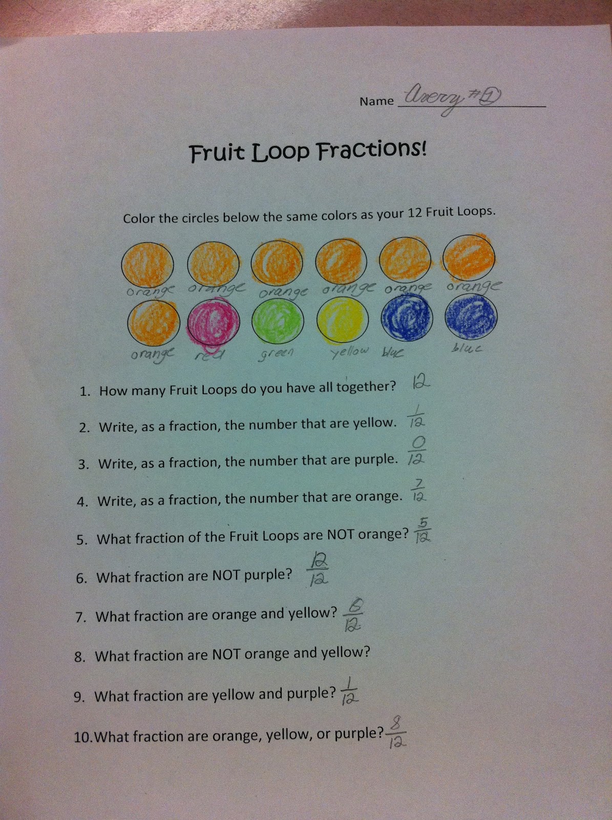 Welcome to the Castle: Fruit Loop Fractions!