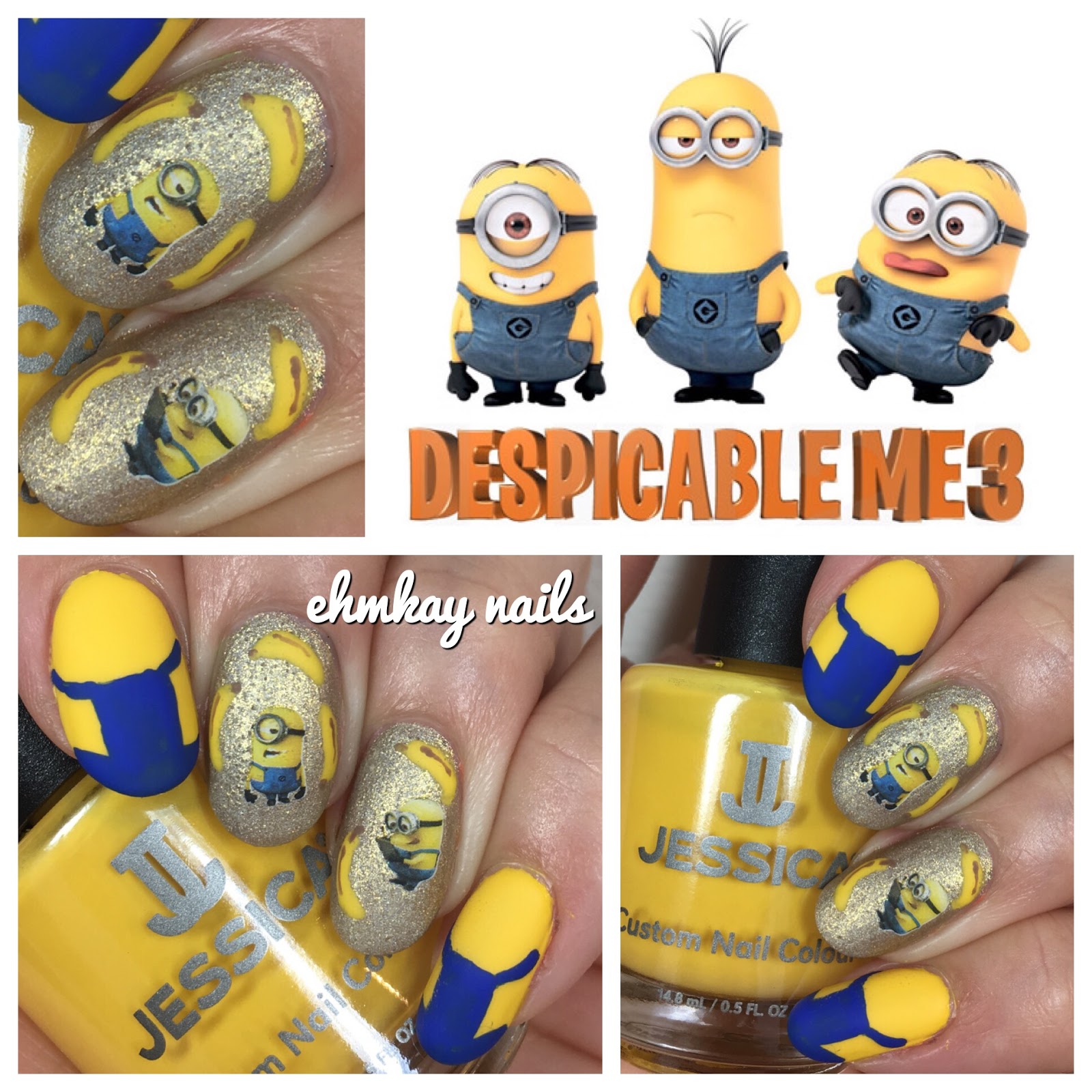 ehmkay nails: Despicable Me 3 Minion Nail Art