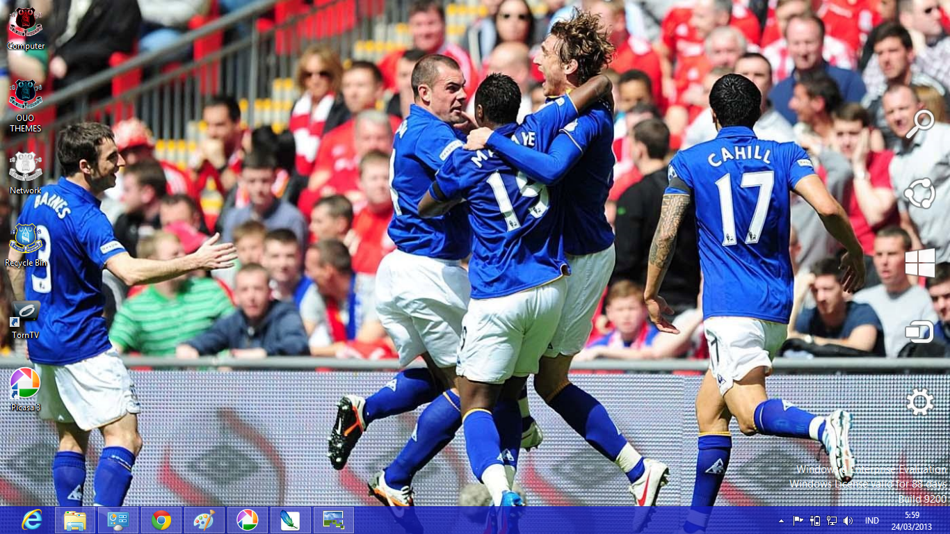 Everton Fc Theme For Windows 7 And 8 | Ouo Themes