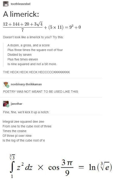 Hedgehog Lover: Mathematical Limericks • National Poetry Month