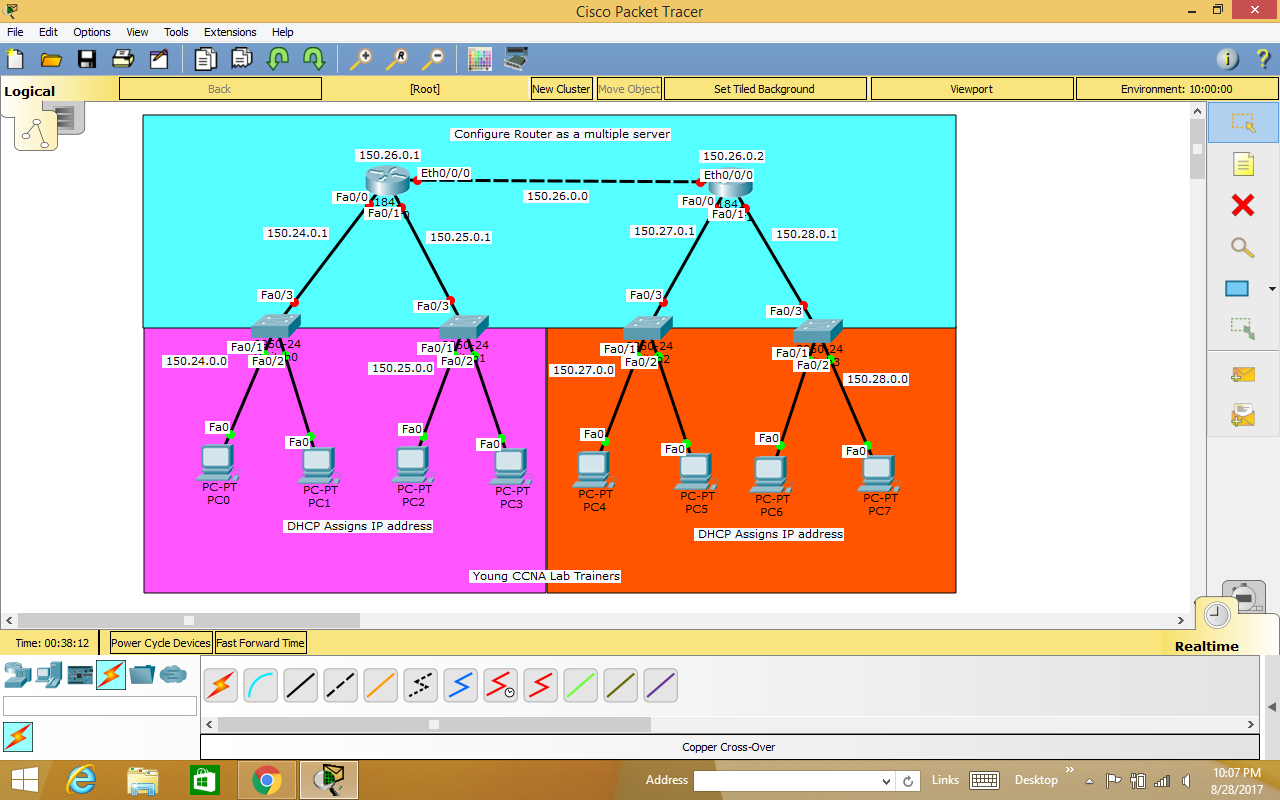YouNG CCNA Lab Trainers: Configure Router as a multiple DHCP Server