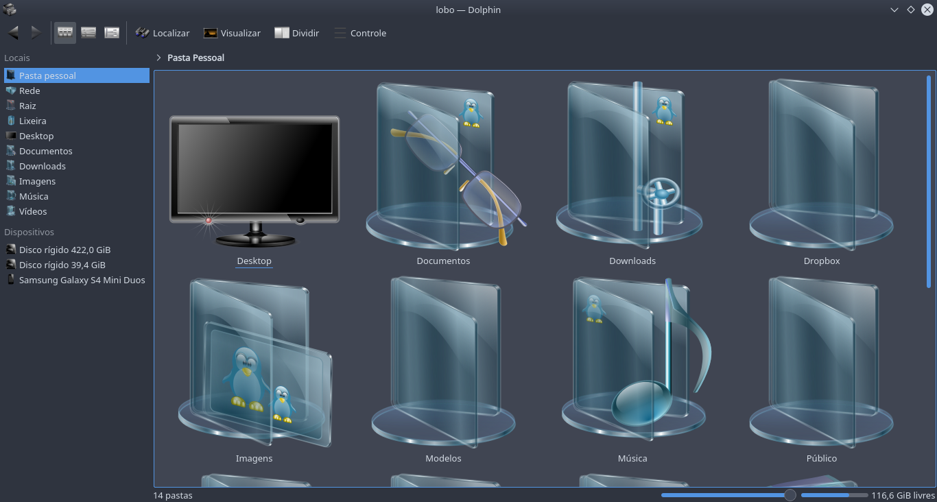 Glass icon theme para o seu GNU/Linux