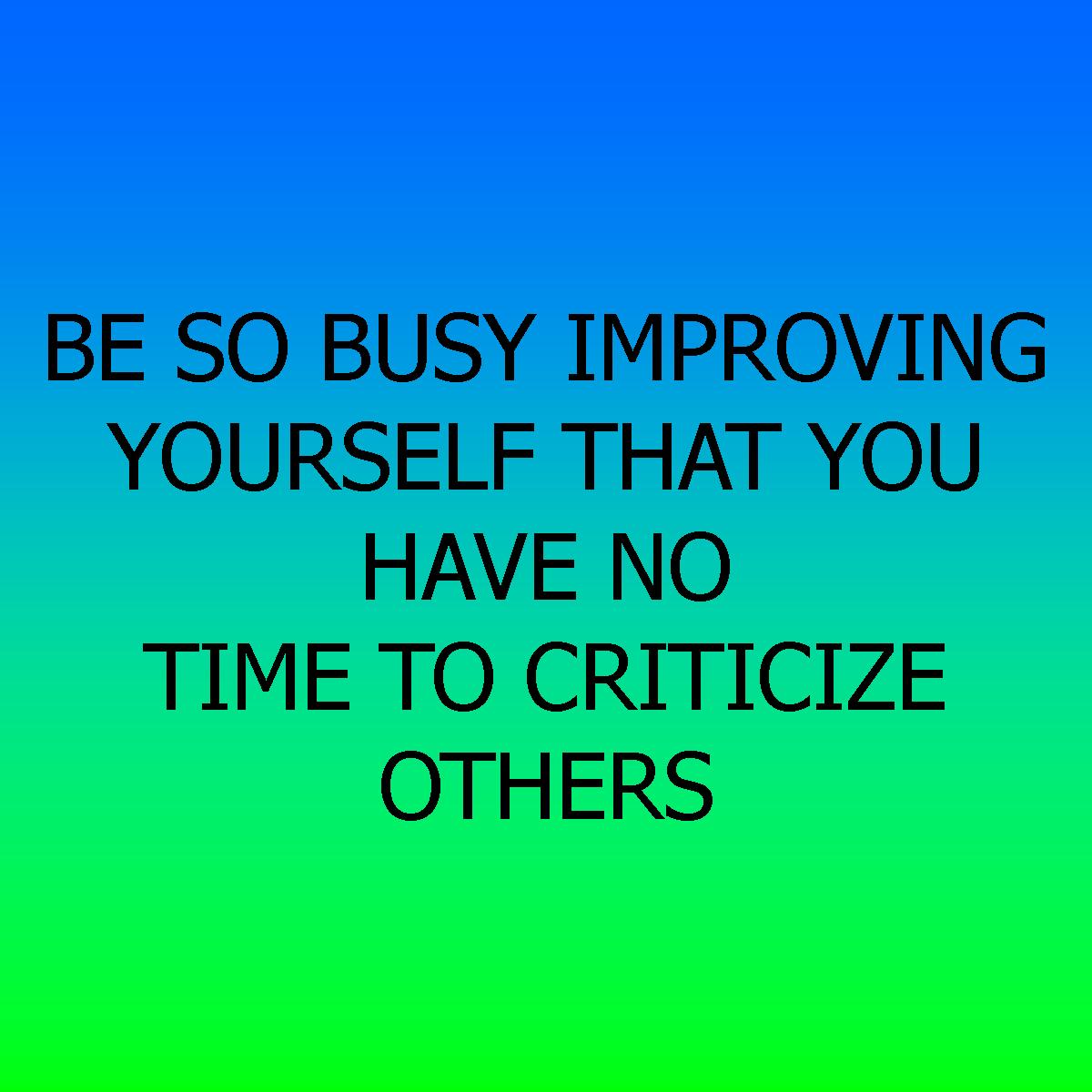 Backs 2 Life Massage: Don't Criticize Others