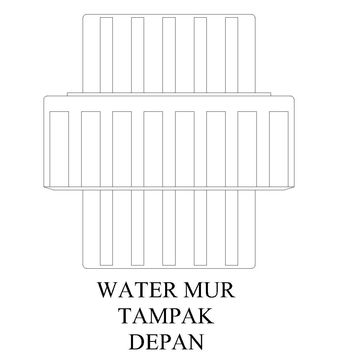 Design AutoCad Wahyu: Gambar Water Mur