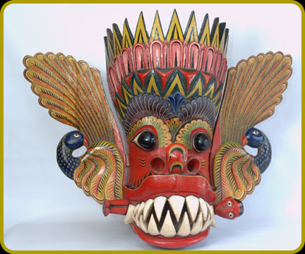Srilanka Spirit: Traditional Sri Lankan Wooden Masks "Vesmuhunu"