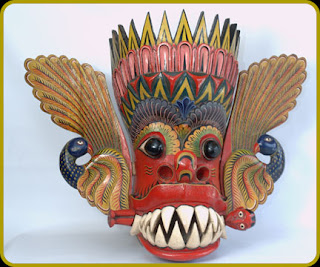 Srilanka Spirit: Traditional Sri Lankan Wooden Masks "Vesmuhunu"