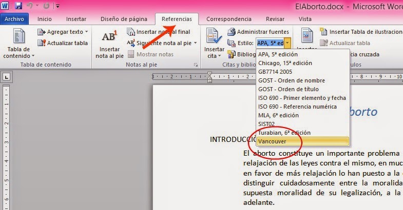 INFORMÁTICA MÉDICA 2015: Bibliografía con estilo Vancouver
