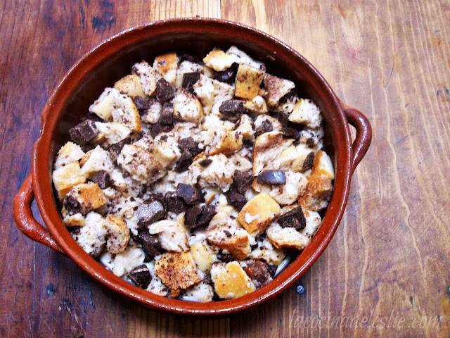 Mexican Chocolate Chunk Bread Pudding #SundaySupper - La Cocina de Leslie