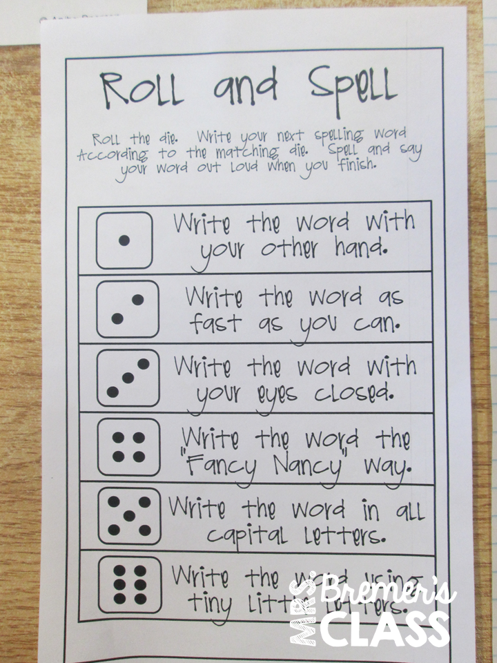 Roll and Spell and More Daily 5 Activities | Mrs. Bremer's Class