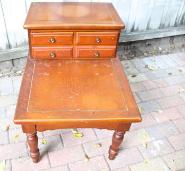 The Polka Dot Closet: The Ugly Side Table I Used To Pass Up
