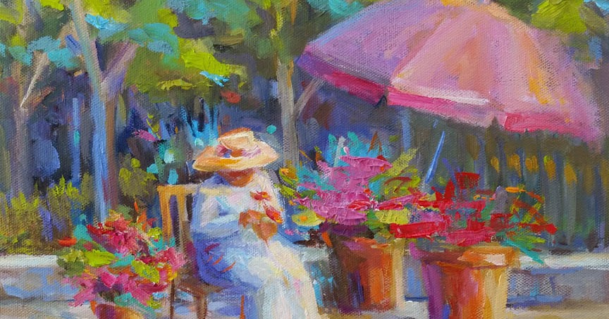 Daily Paintings By Elizabeth Blaylock, American Impressionist: FLOWER LADY